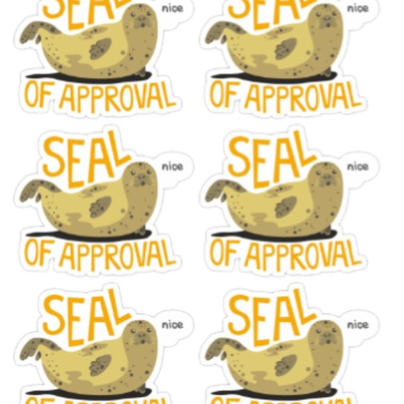 Design | Seal Of Approval Laminated Vinyl Stickers 19 | Poshmark